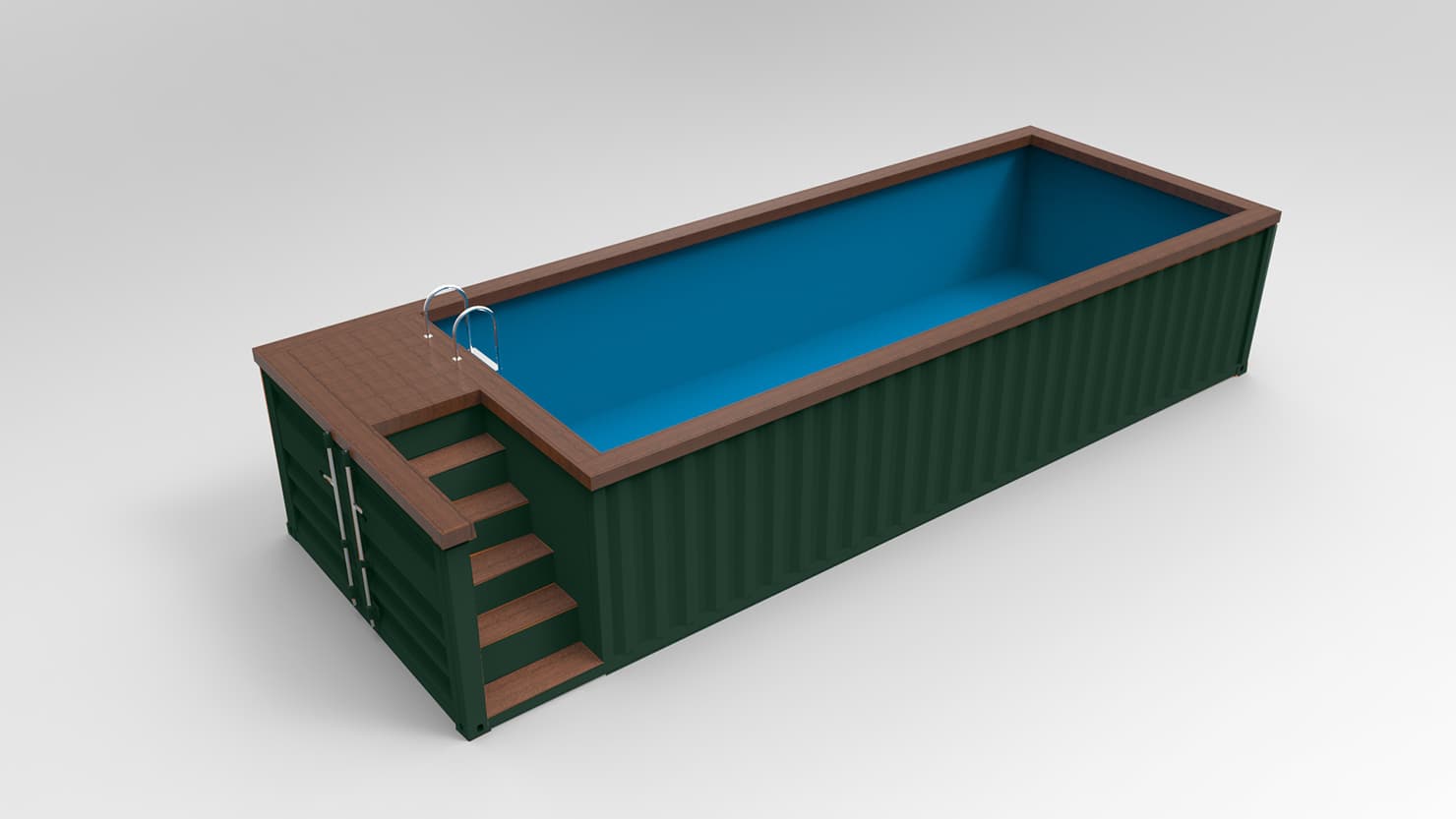 Container Pool aus Seecontainer | Ganzjährig, Selbstreinigend | Hardbox